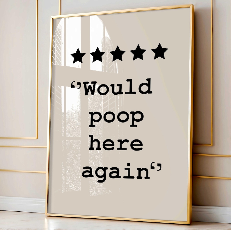 Funny Bathroom Print Set: Trendy Toilet Decor (digital Download) - Etsy