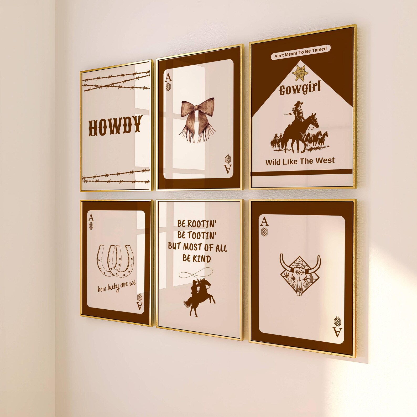 Western Wall Art Set: Cowboy Cowgirl Prints (digital Download) - Etsy