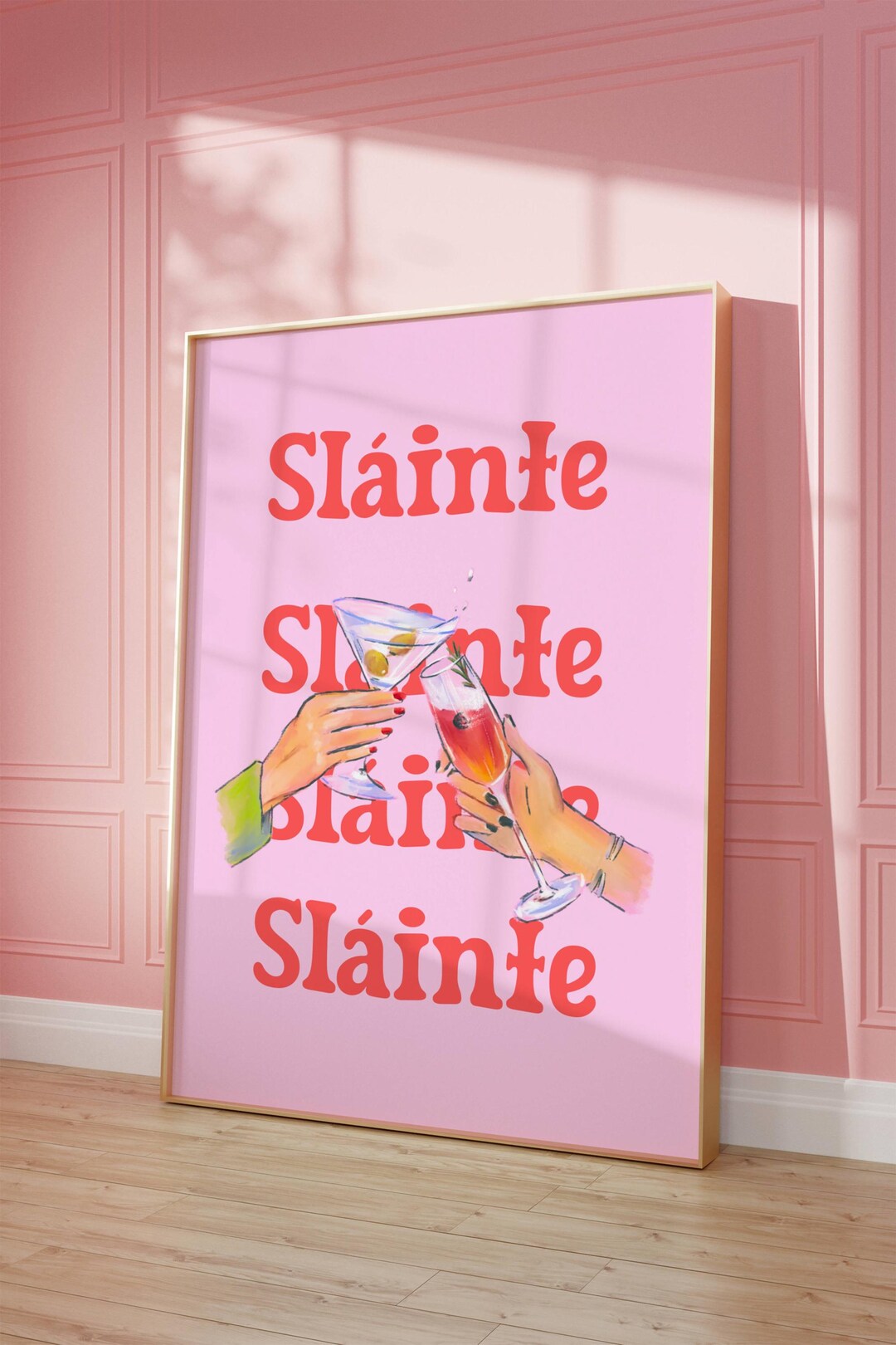 Sláinte Irish Cheers Bar Cart Decor Irish Saying Gifts for Expats ...