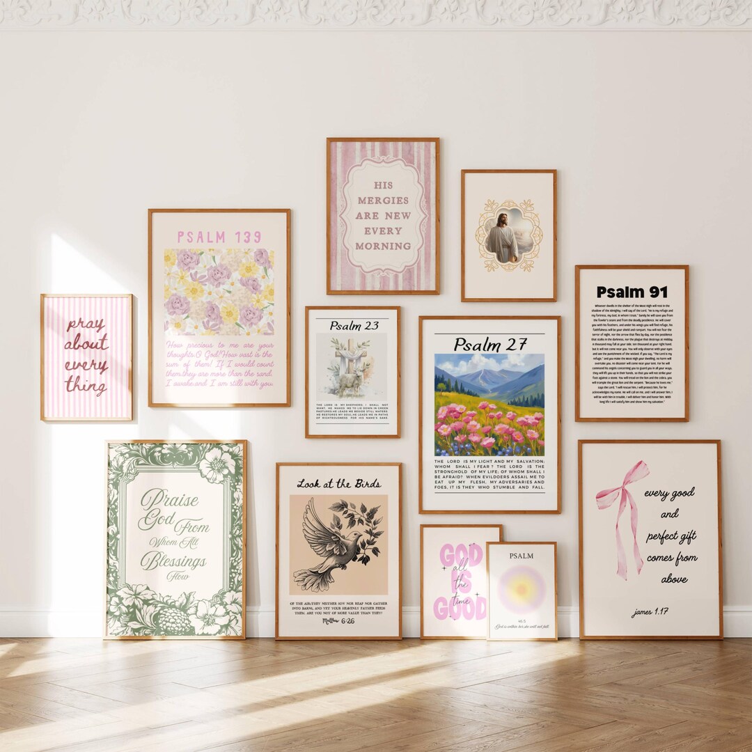 Christian Scripture Wall Art Prints: Trendy Bible Verse Decor (digital ...