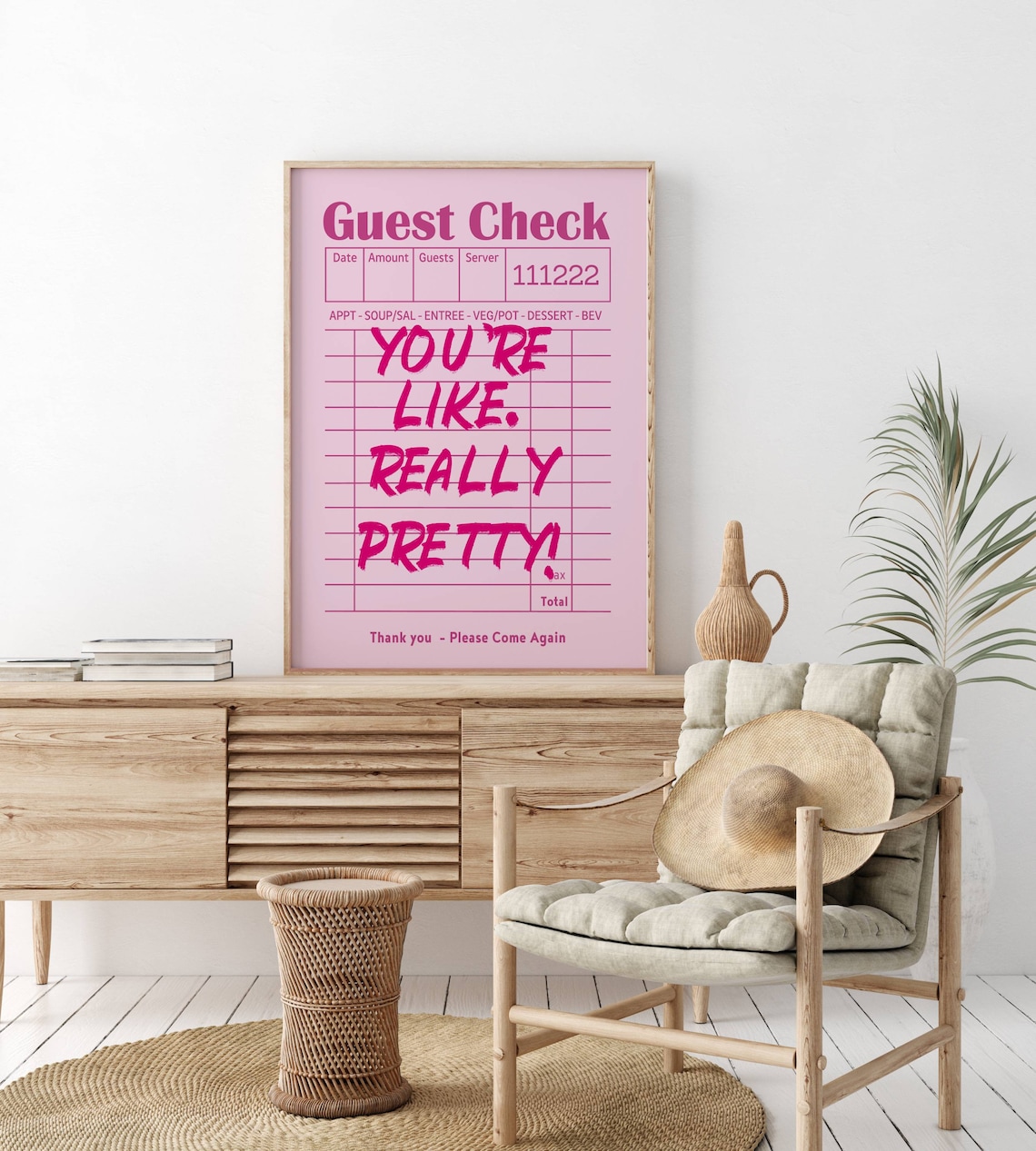 You're Like Really Pretty Guest Check Poster: Funky Dorm Decor (digital ...
