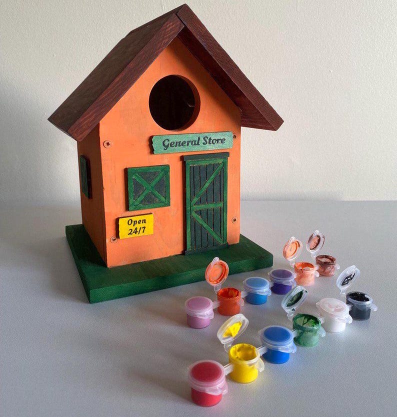 Wooden Birdhouse Kit in "general Store" Design - Etsy