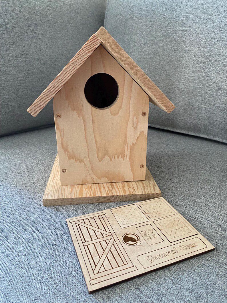 Wooden Birdhouse Kit in "general Store" Design - Etsy