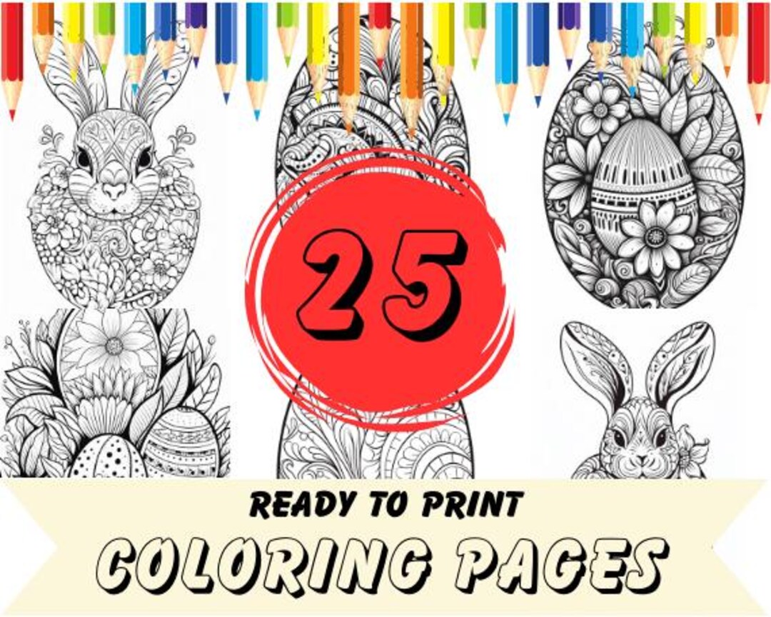 25 Easter Themed Coloring Pages for Kids Teens Adults | Mandala ...