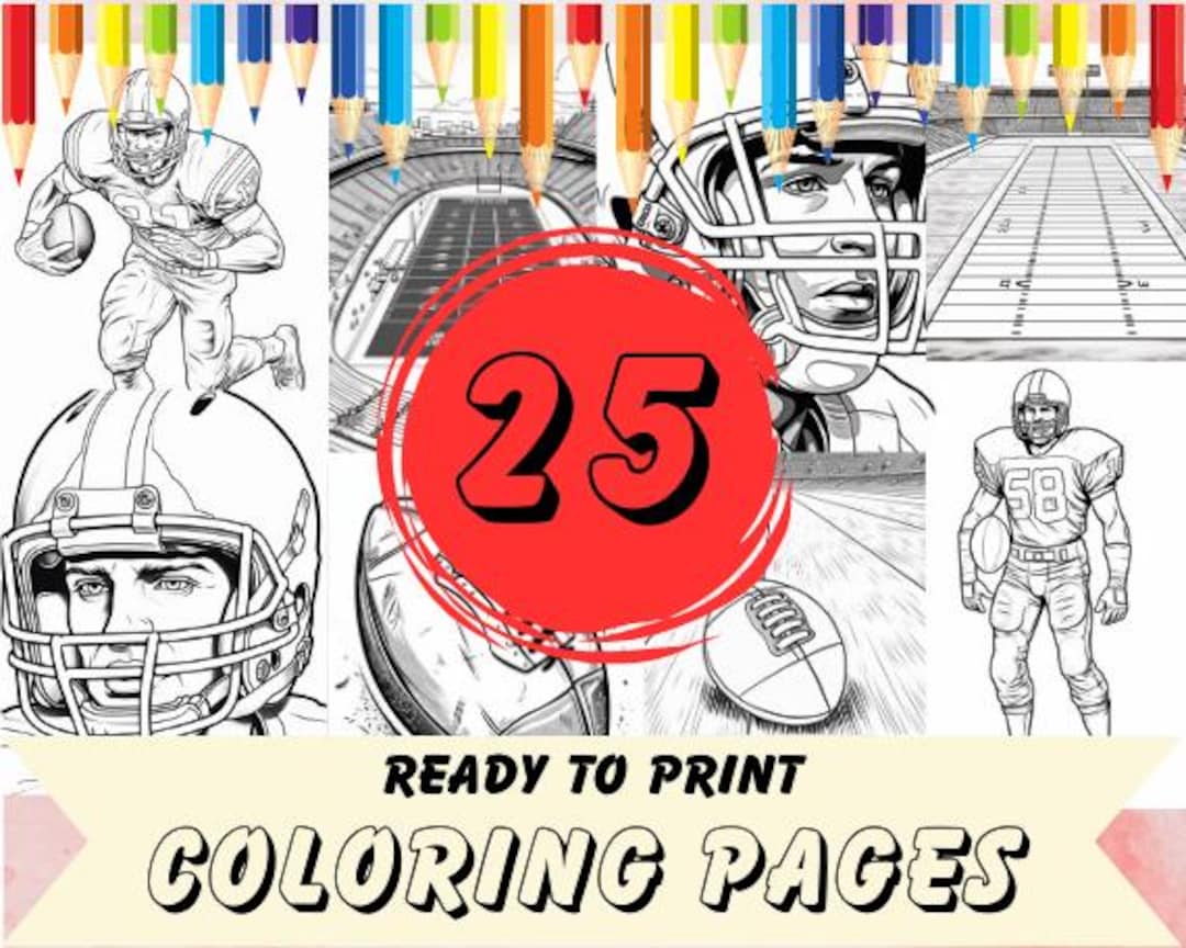 25 Football Themed Coloring Pages for Kids | Football Sports Coloring ...
