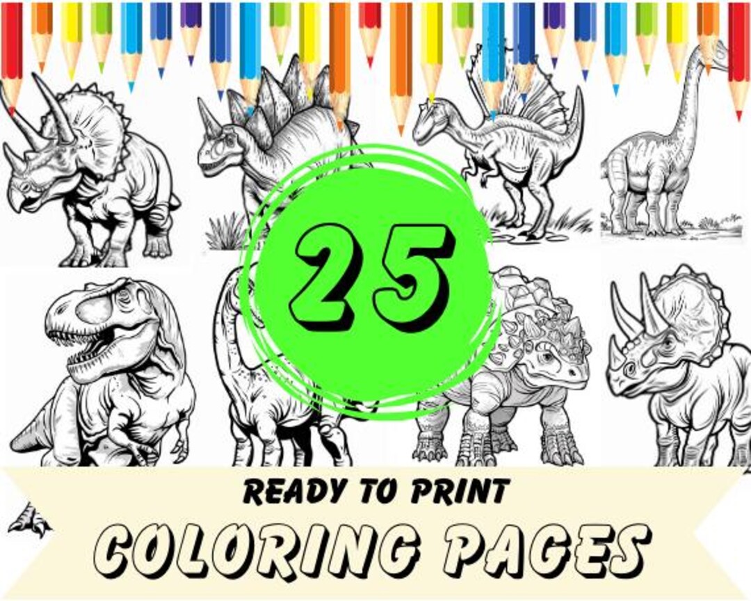 25 Dinosaur Coloring Pages | Mandala Designs T-rex (PDF Pattern) - Etsy