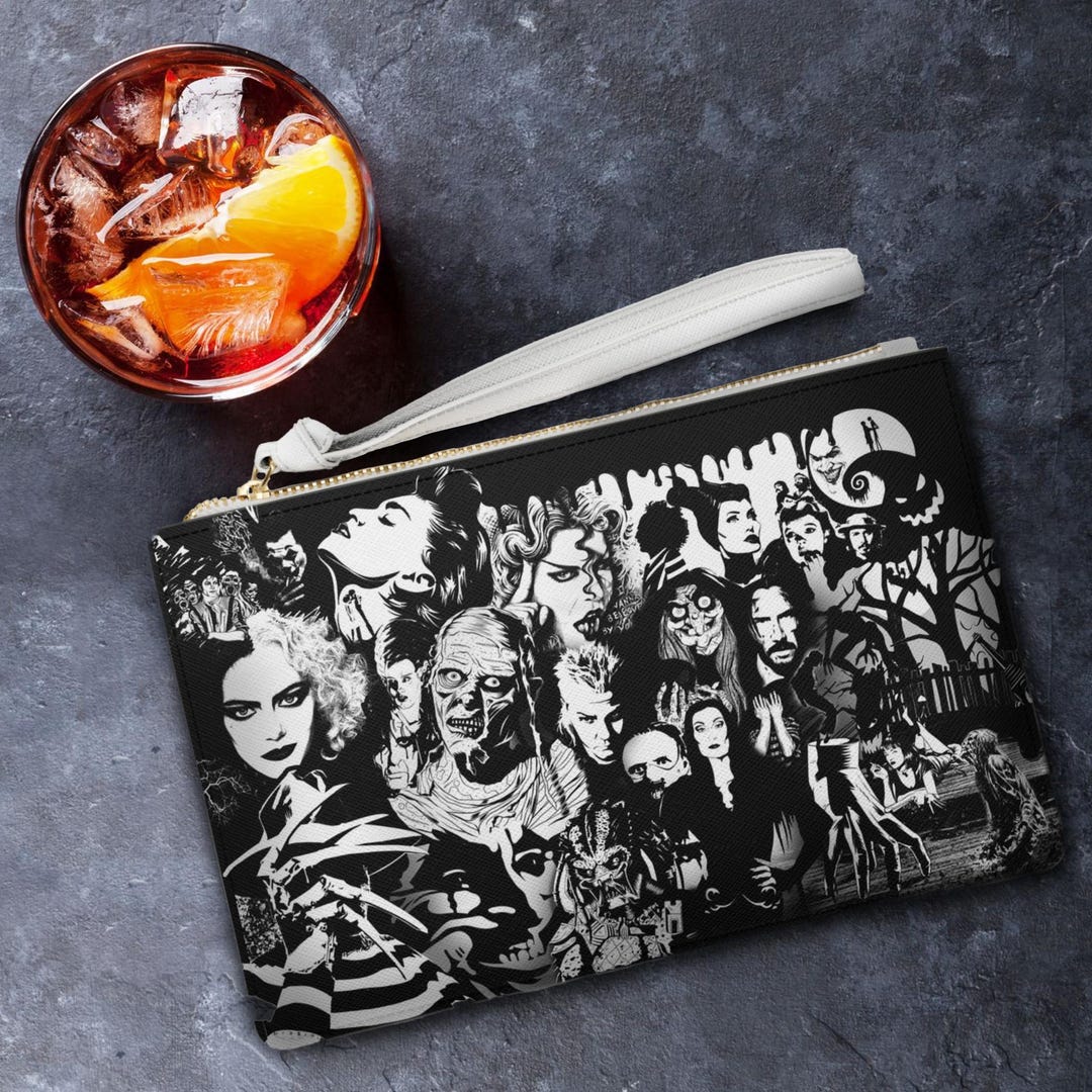 Villains Horror Clutch Bag, Unique Horror Collage Purse, Perfect Scary ...