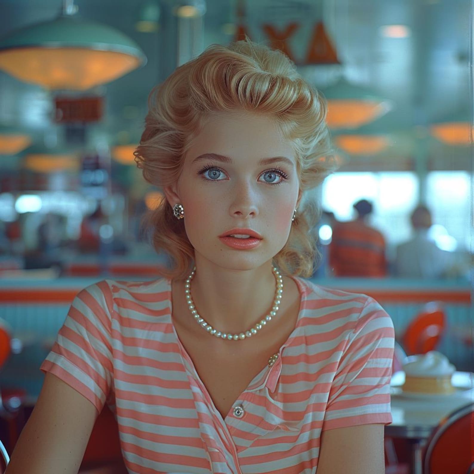 24 Retro Diner Digital Art, 1950s Style Poster, Vintage Fashion ...