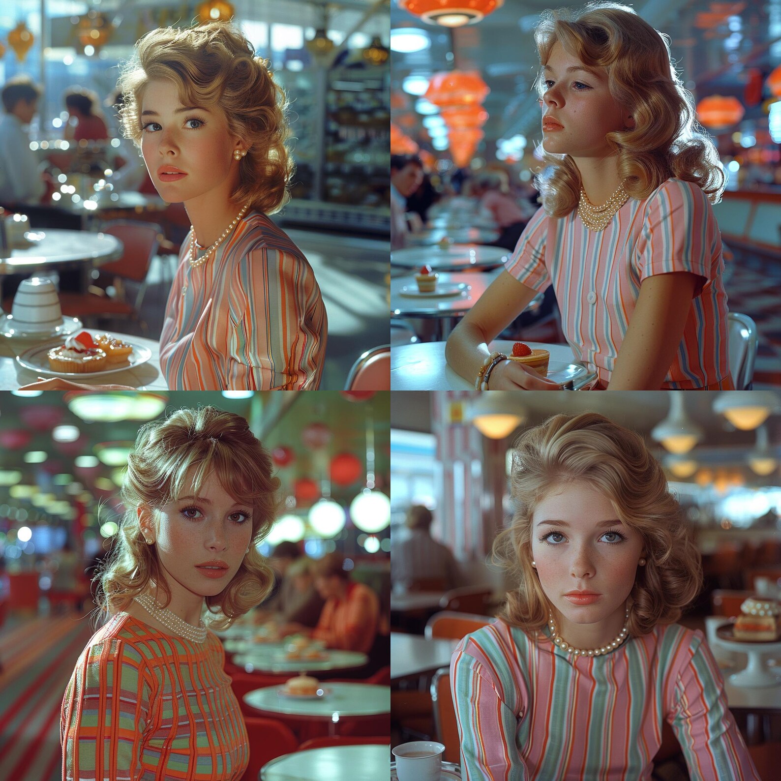 24 Retro Diner Digital Art, 1950s Style Poster, Vintage Fashion ...