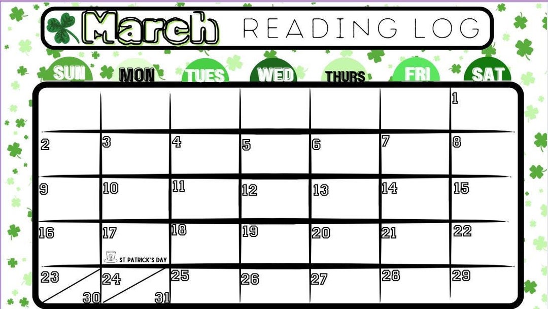 March Reading Log 2025 - Etsy