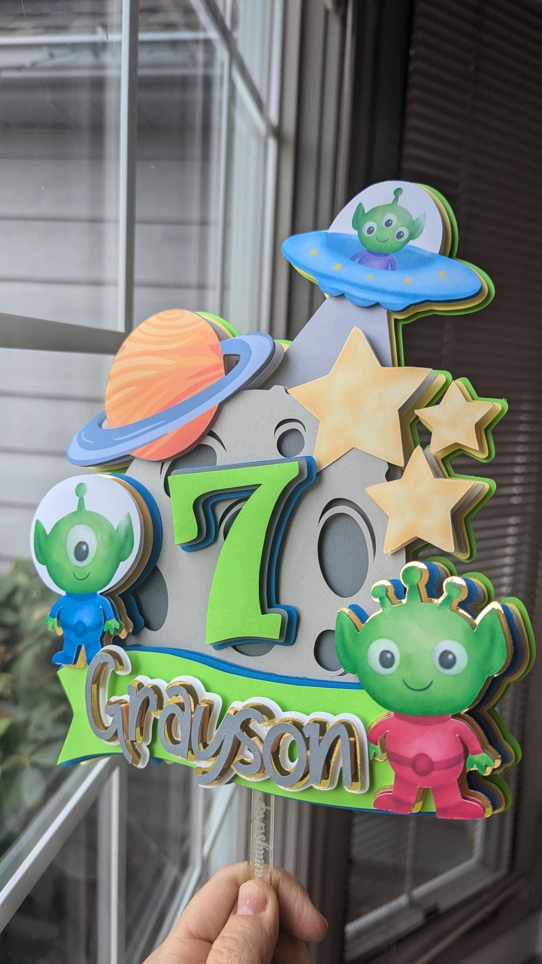 Cute Aliens Cake Topper - Etsy
