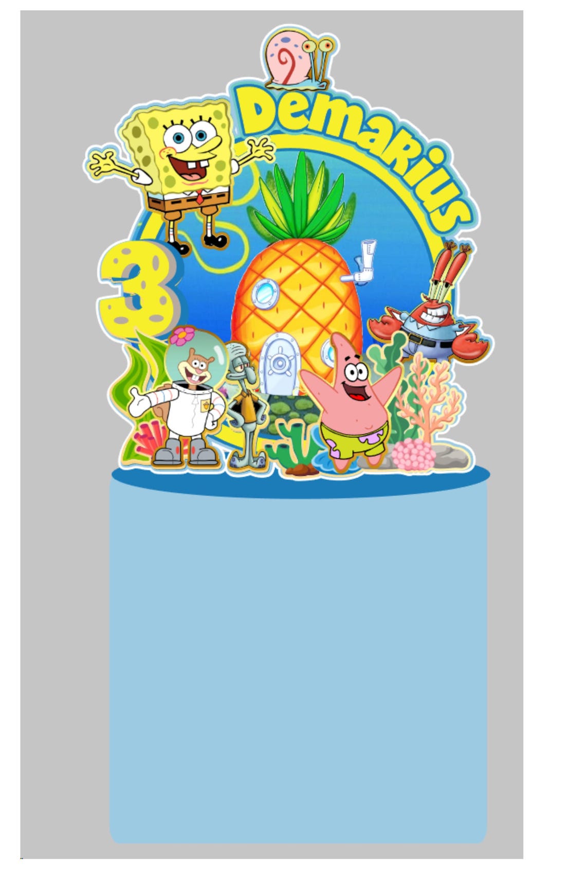 Sponge Bob Cake Topper - Etsy