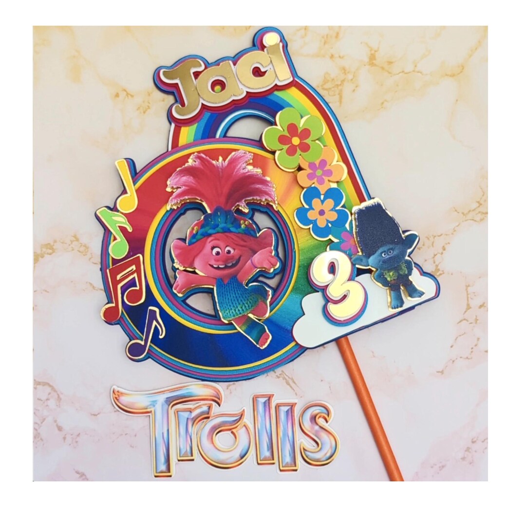 Trolls Cake Topper - Etsy