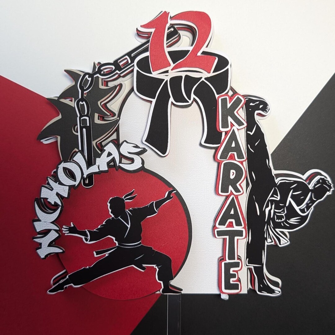 Karate Cake Topper - Judo - Taekwondo - Muay Thai, Kickboxing - Jiu ...