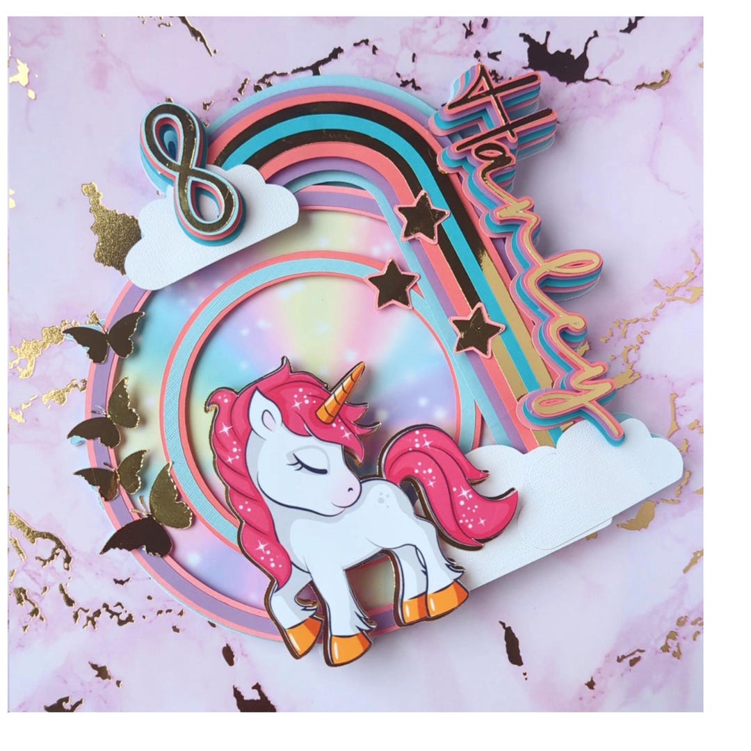 Unicorn Cake Topper - Etsy