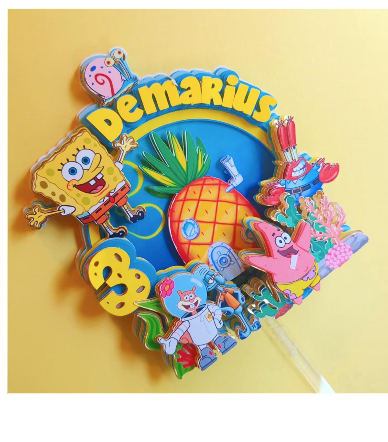 Sponge Bob Cake Topper - Etsy