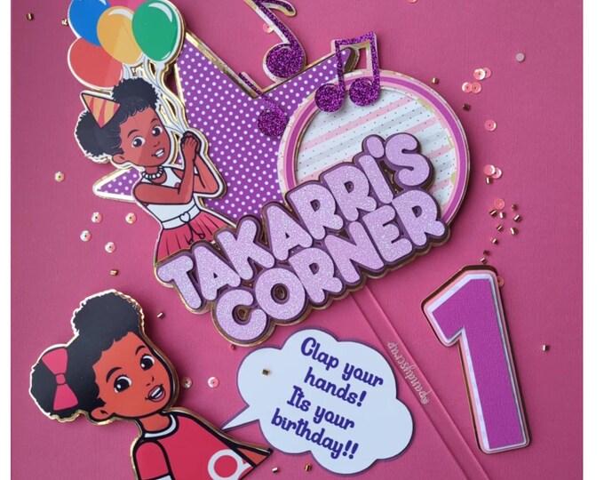 Gracie Corner Cake Topper for a 6", 8" or 9" Cake - Etsy