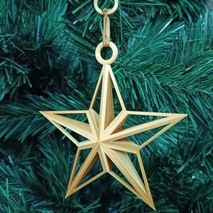 3D Star Christmas Ornament STL, Printable Holiday Decor (digital ...