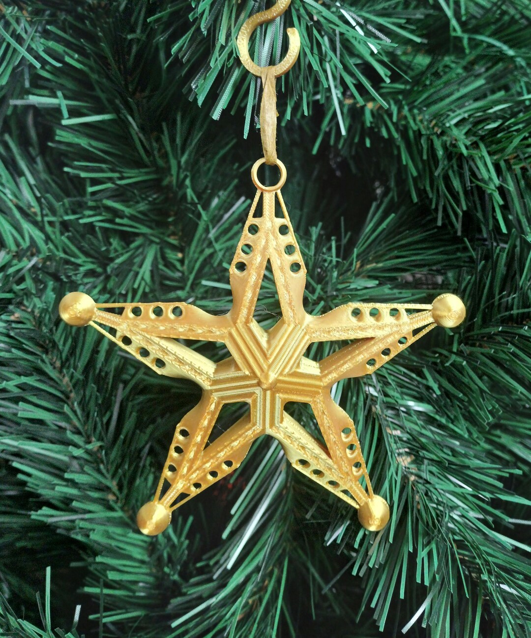 3D Star Ornament STL, Hanging Christmas Star Transformer, Science ...