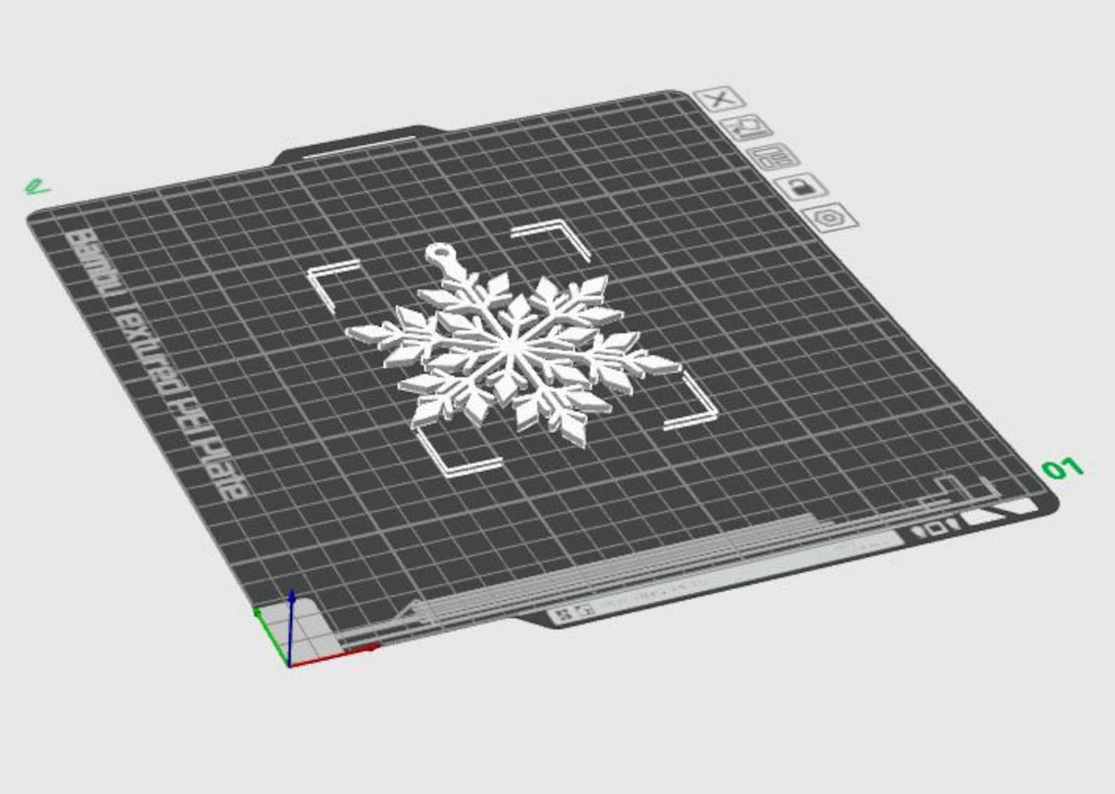 Snowflake STL - 3D Snowflake Design for 3D Printing, Christmas Ornament ...