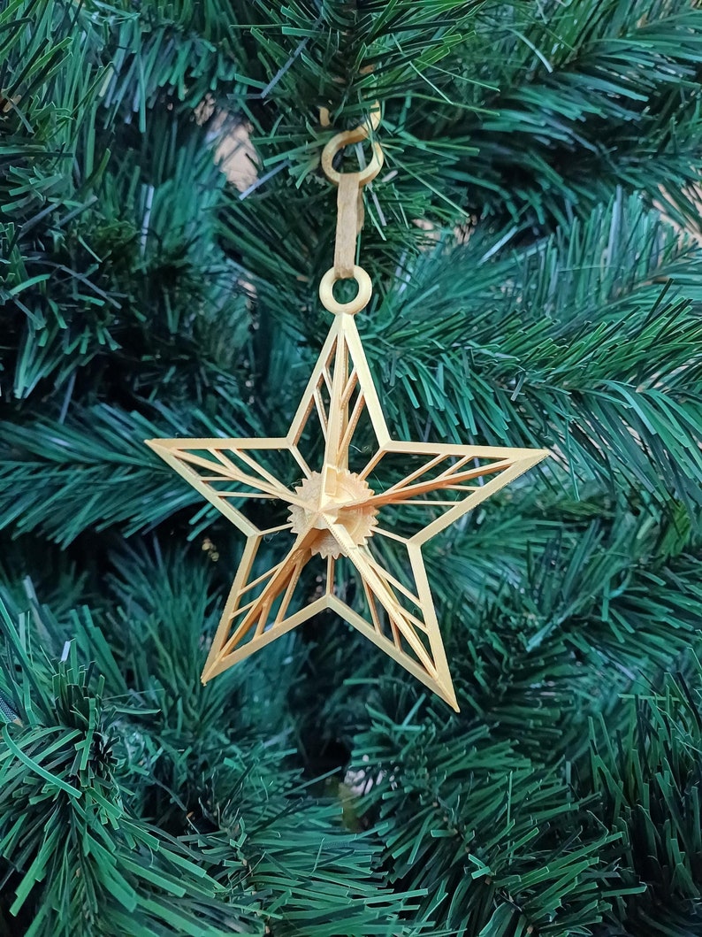 3D Printable Star Ornament STL File, 3d Model for Christmas Decor ...