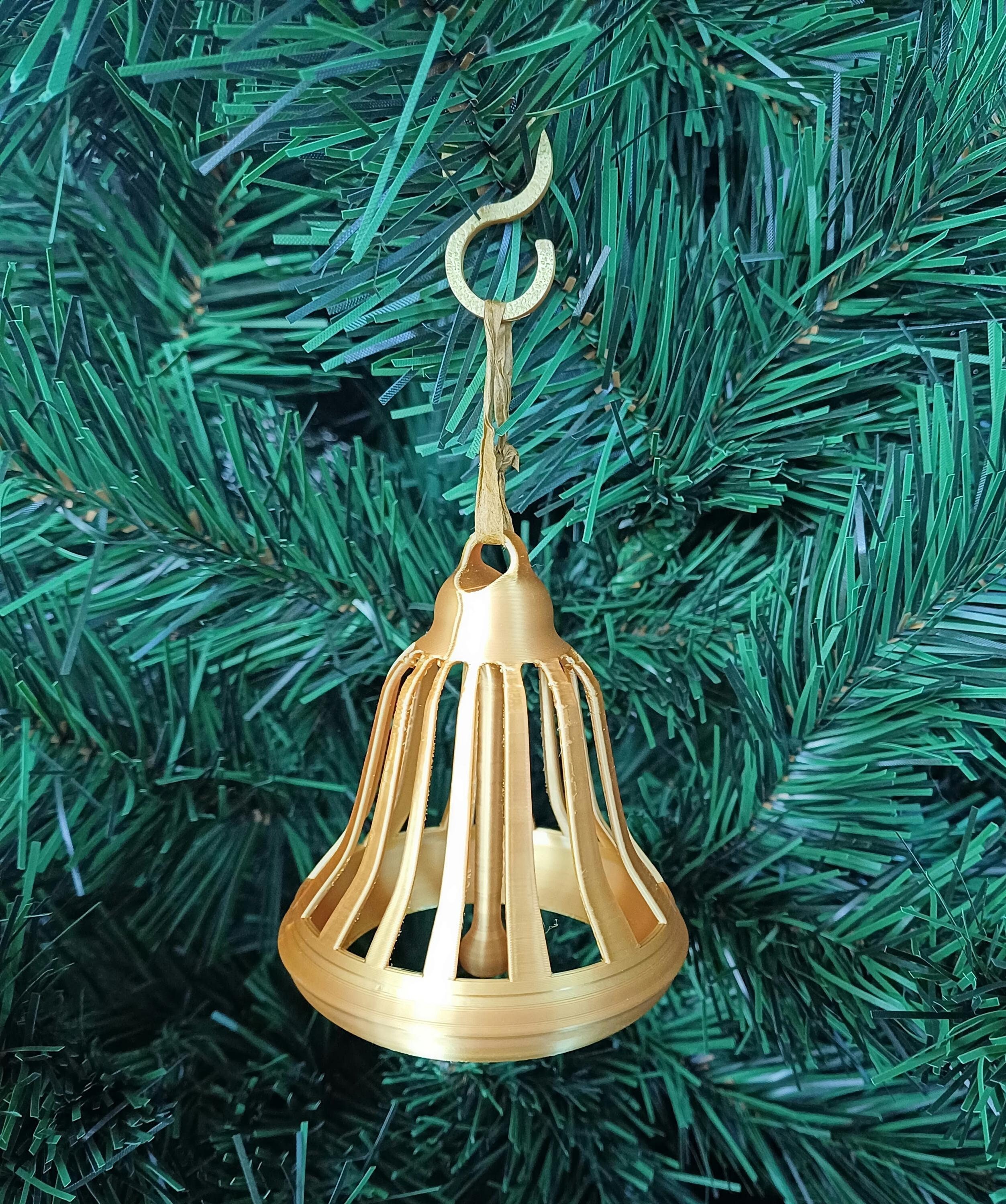 3D Printable Christmas Bell, Holiday Decor STL File (digital Download ...