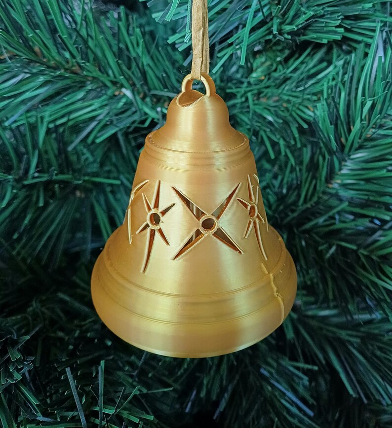 3D Printable Christmas Bell Ornament STL File - Holiday Decor - Etsy