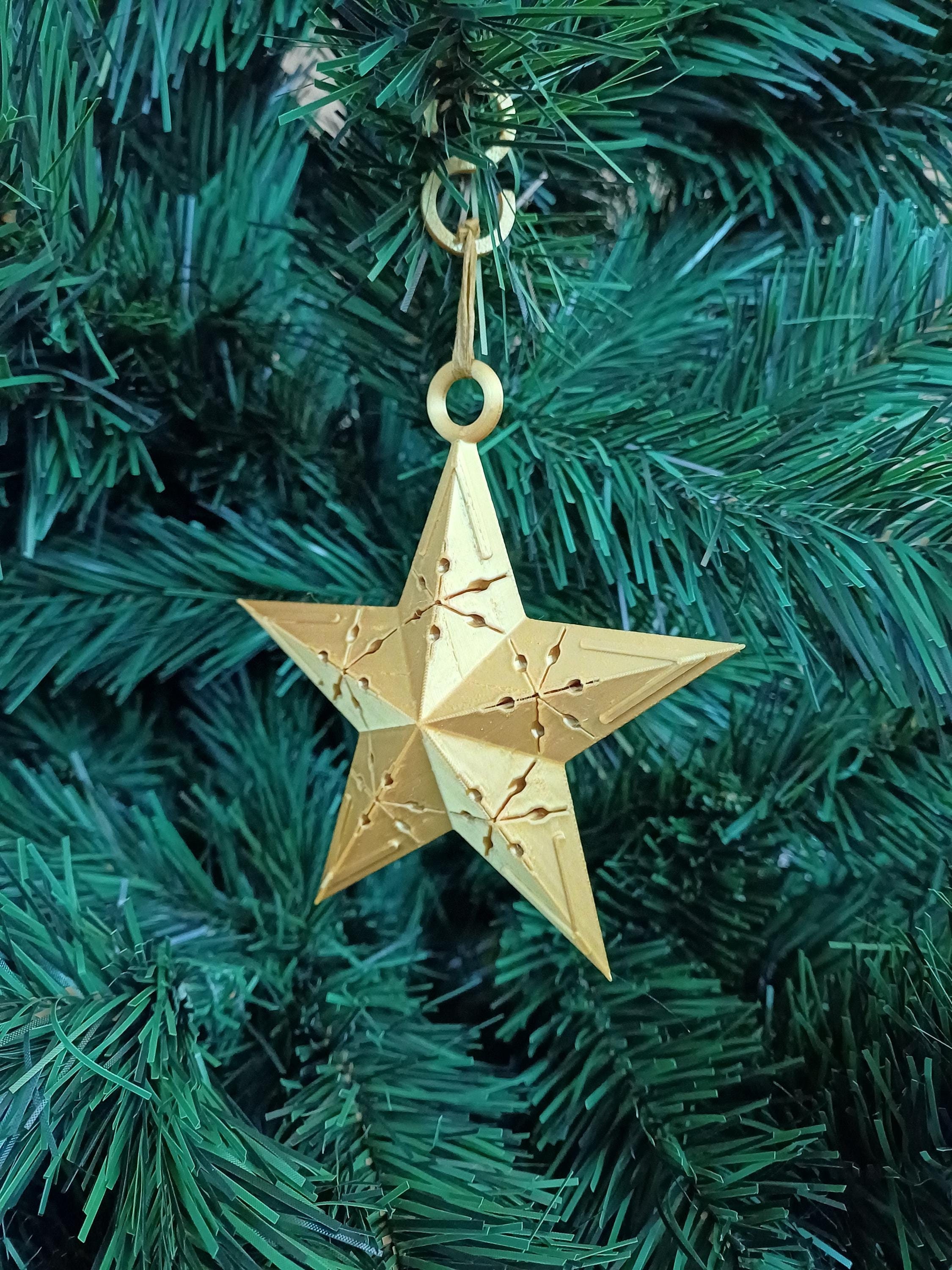 Festive Star STL - 3D Printable Christmas Ornament Star for Holiday ...