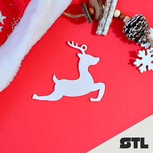 Reindeer STL Download 3D Printable Christmas Tree Ornament & DIY ...