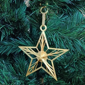 3D Printable Star Ornament STL File, 3d Model for Christmas Decor ...