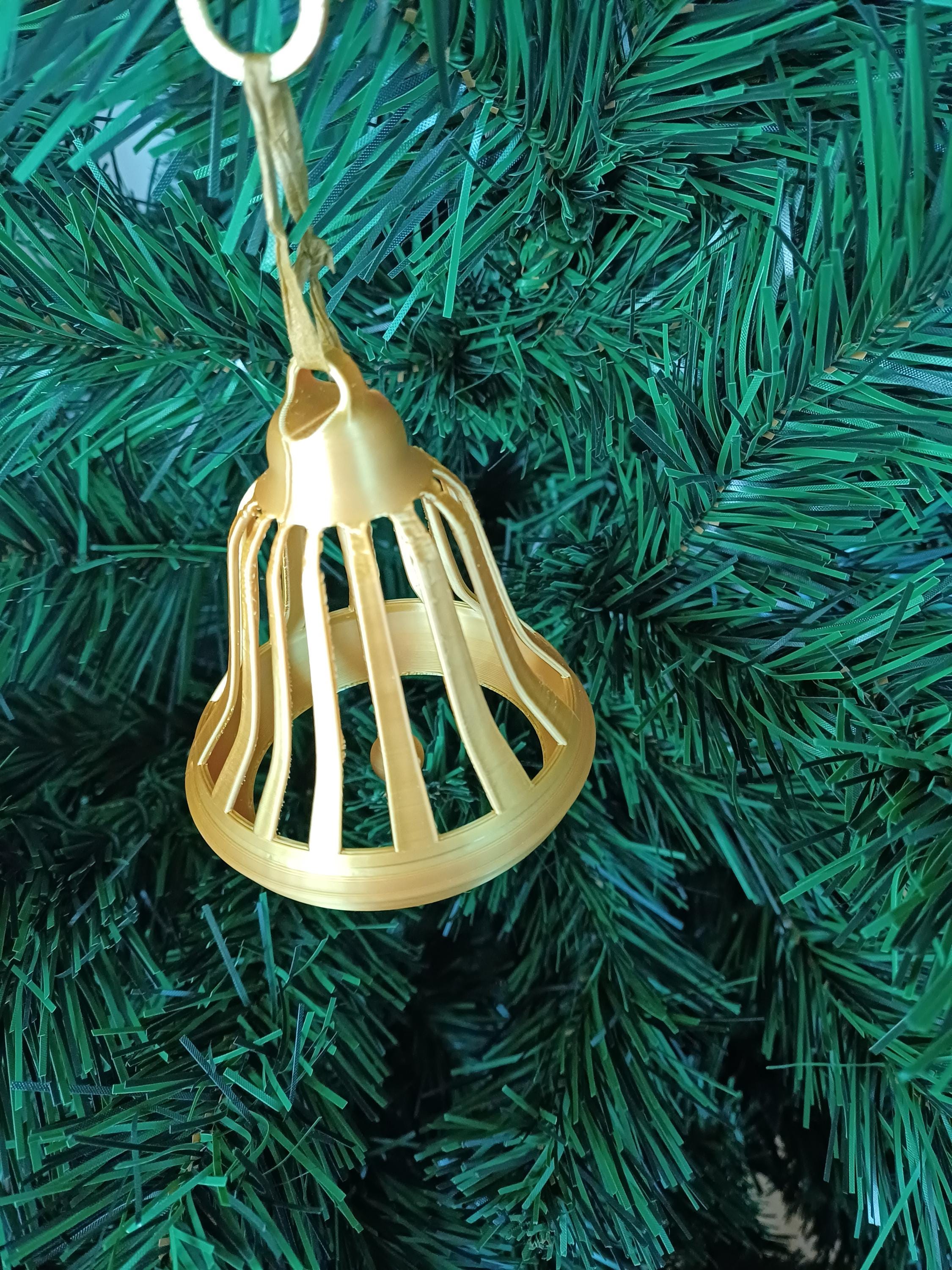 3D Printable Christmas Bell, Holiday Decor STL File (digital Download ...