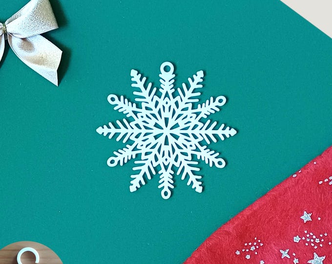 Snowflake STL File for 3D Printing, 3d Christmas Tree Ornament Download ...