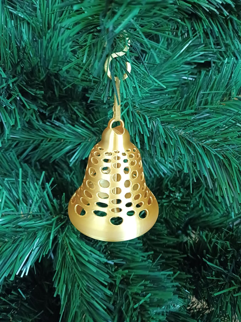 3D Printable Christmas Bell Ornament - Decorative STL File (digital ...
