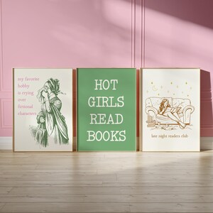 Book Lover Gallery Wall, Trendy Reading Posters, Gift for Book Lover ...