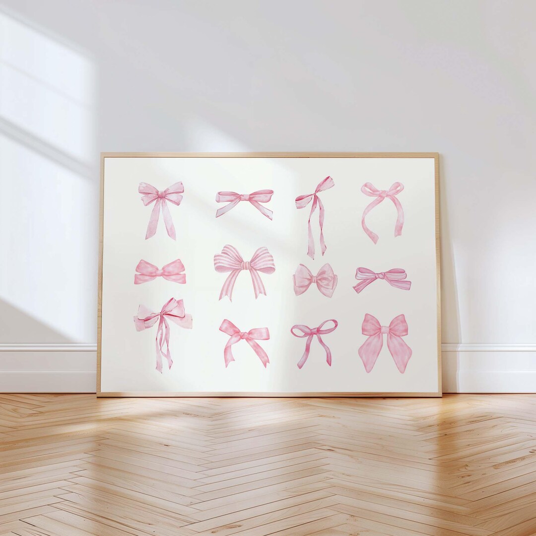Trendy Coquette Bow Wall Art, Coquette Home Decor, Coquette Bow Poster ...