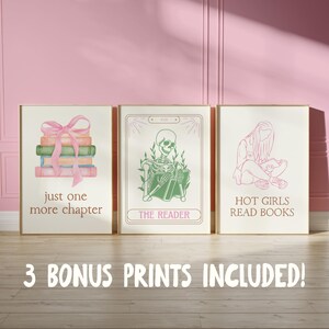 Book Lover Gallery Wall, Trendy Reading Posters, Gift for Book Lover ...