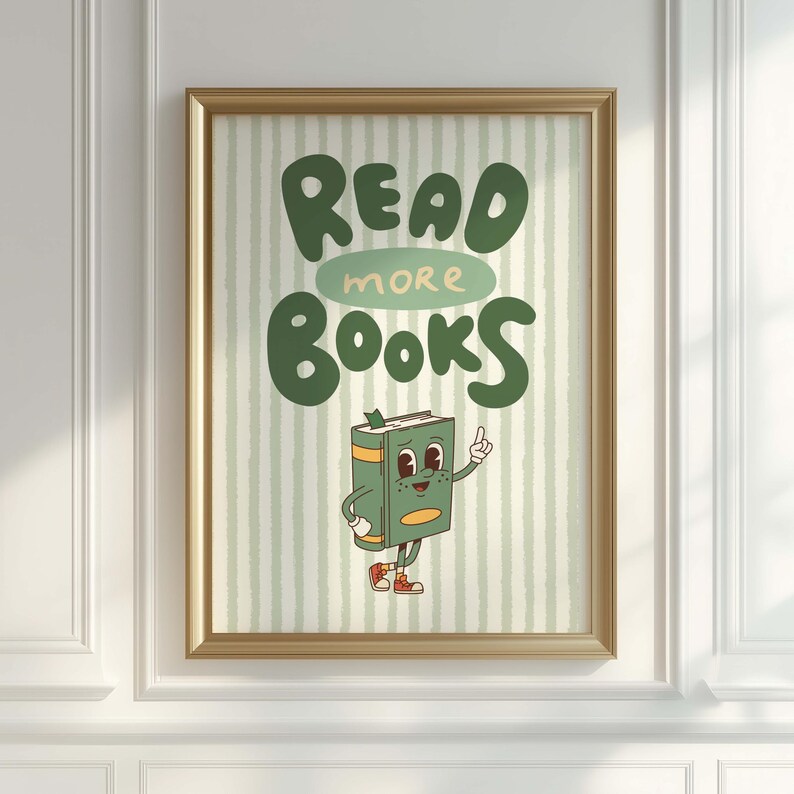 Read More Books Digital Print: English Classroom Decor, School Library ...