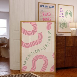 Retro Book Poster, Trendy Book Poster, Gift for Readers, Book Ish ...
