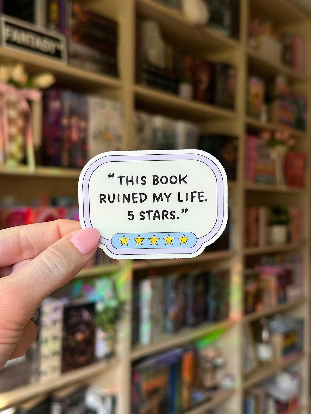 Book Ruined My Life Sticker: Funny Bookish Laptop, Kindle, Ereader ...