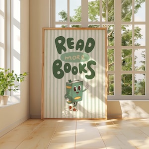 Read More Books Digital Print: English Classroom Decor, School Library ...