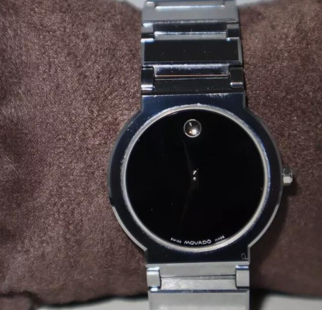 Movado 0607292 Temo Quartz Black Dial Men's Watch - Etsy