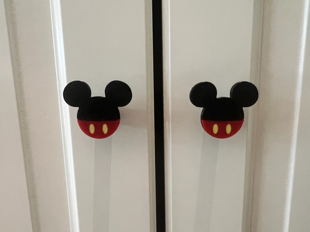 Mickey Minnie Handles Minnie Mickey Mouse Cabinet Knobs Disney-themed Kids' Room Decor, PLA ...
