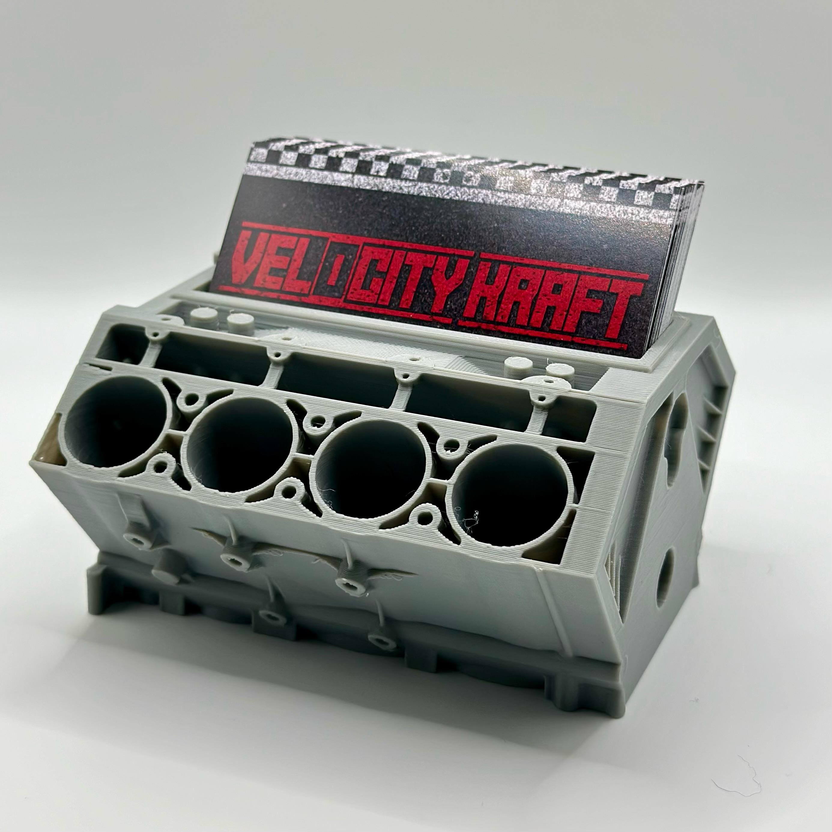 Engine Block Business Card Holder Automotive-inspired Desk Accessory - Etsy