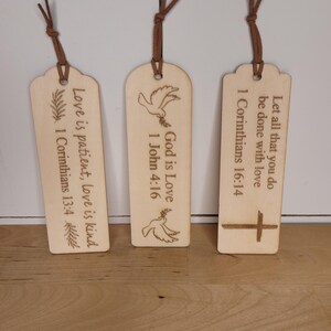 Laser Engraved Wooden Bible Bookmarks: Christian Scripture Gift, Set of ...