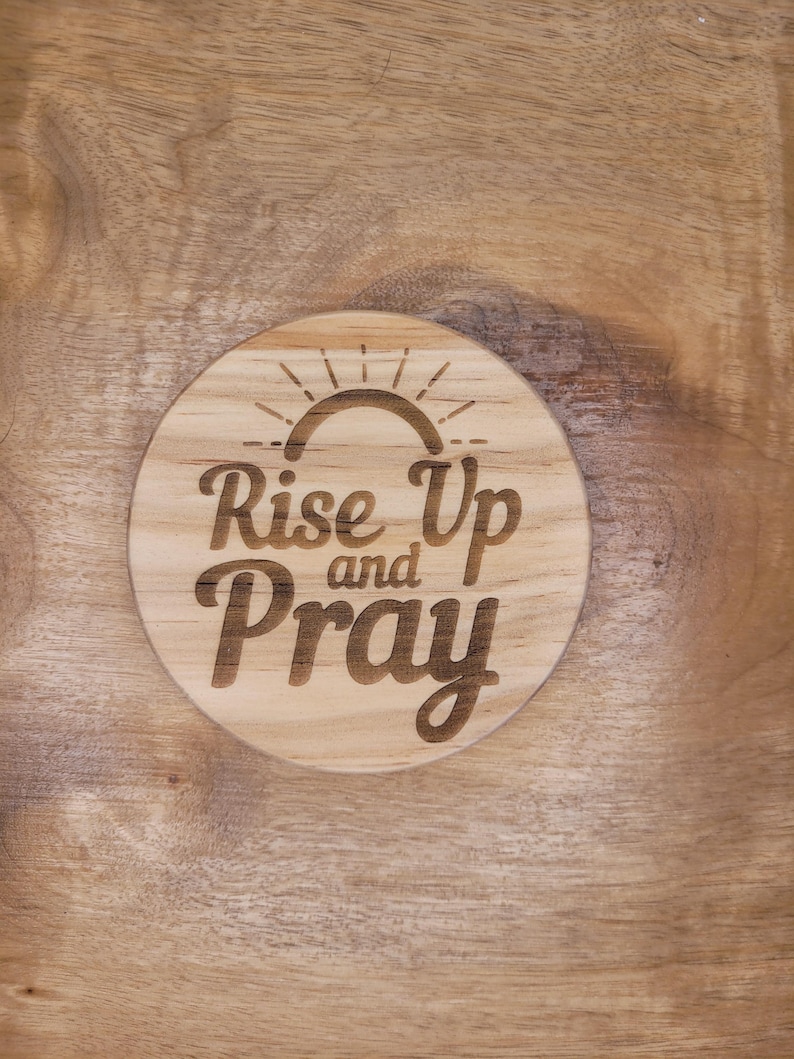 Laser Engraved Christian Wood Coasters - Set of Four - Etsy