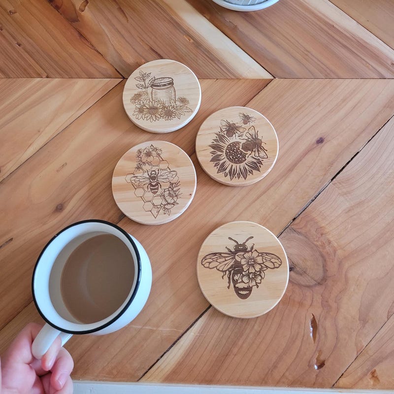 Bee Coasters - Etsy