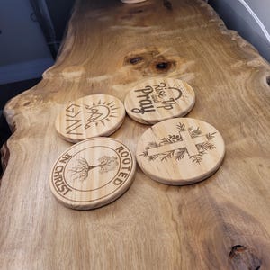 Laser Engraved Christian Wood Coasters - Set of Four - Etsy