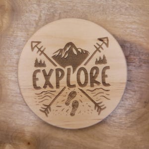 Laser Engraved Nature Themed Wood Coasters - Set of Four - Etsy