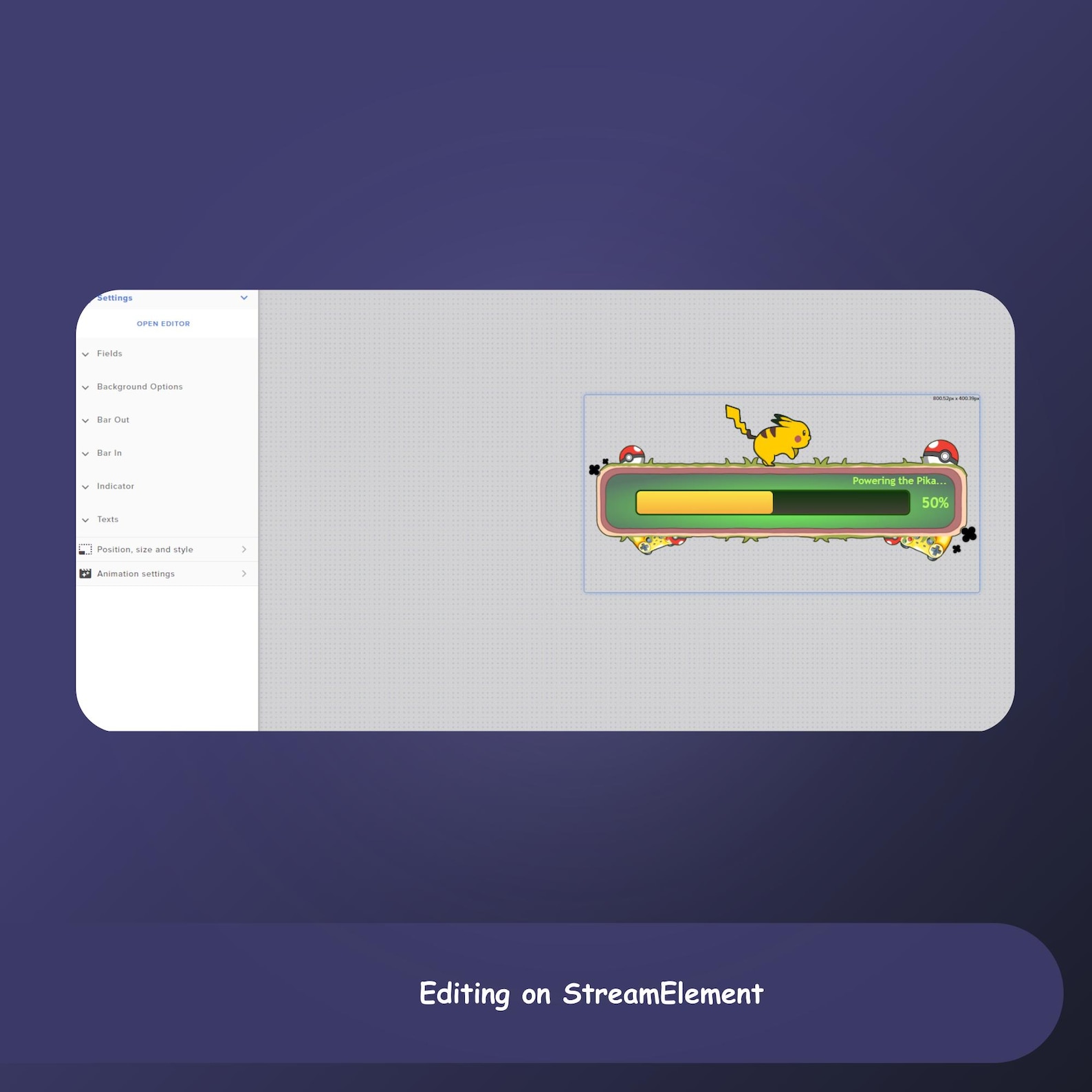Pikachu Goal Widget for Twitch, Anime Goal Widget Animated, Donation ...