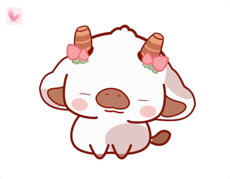 Kawaii Cow Vtuber Model Premade, Ready to Use Vtuber Model, Vtuber ...